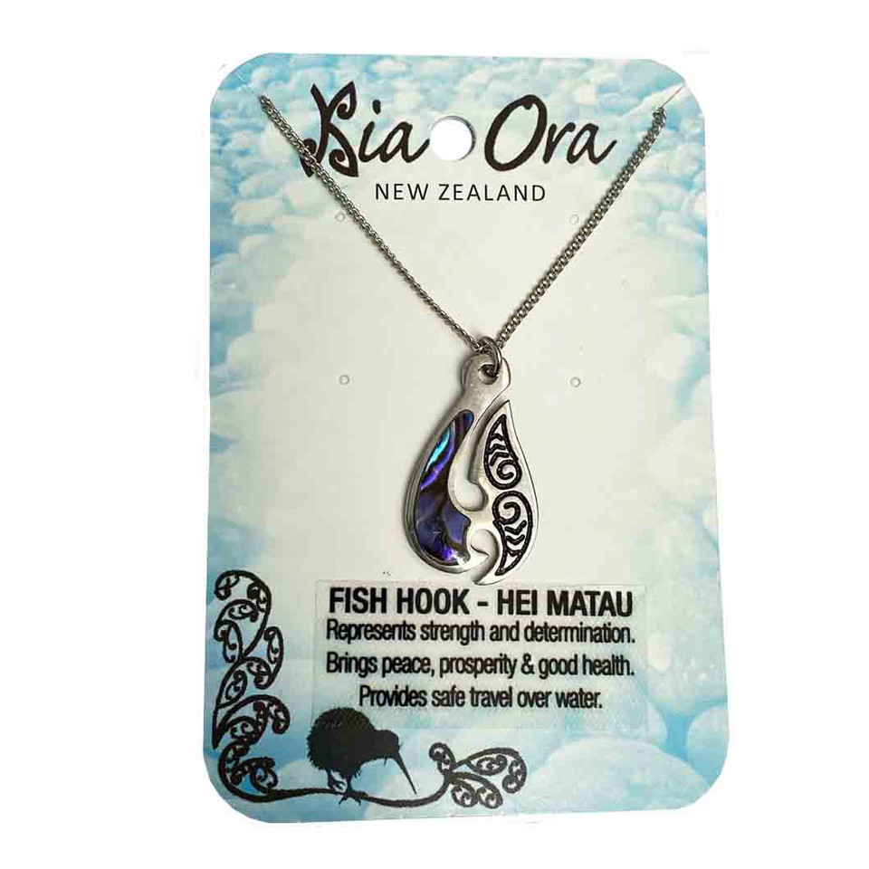 Pewter pendant with paua -Hook - Adore Collection