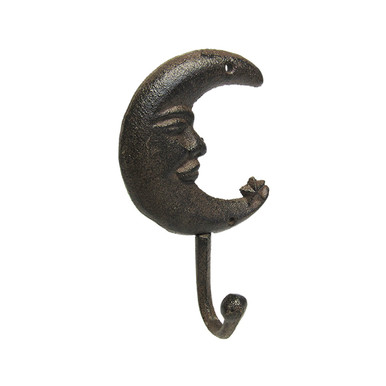 cast iron crescent moon wall hanging hook - Adore Collection