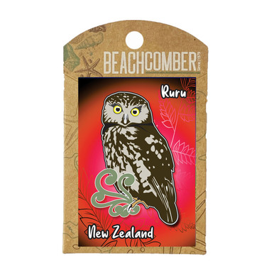 NZ Fridge Magnet - NZ Native Bird, Ruru (Morepork) - Adore Collection