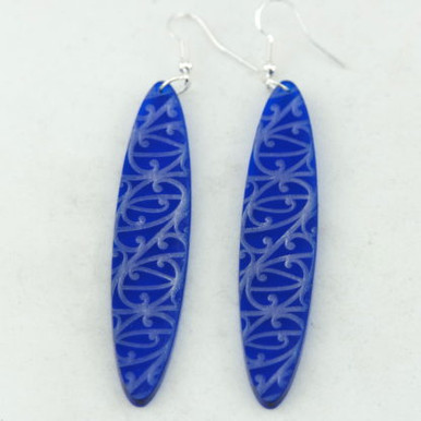 Pitau row oval 3mm - Blue satin - Adore Collection