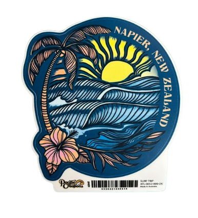 Surf trip - Napier new Zealand sticker - Adore Collection