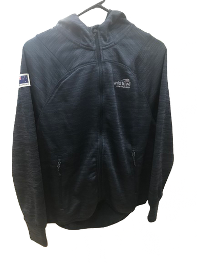 Navy Blue Men's zip-up jacket with hood - Adore Collection
