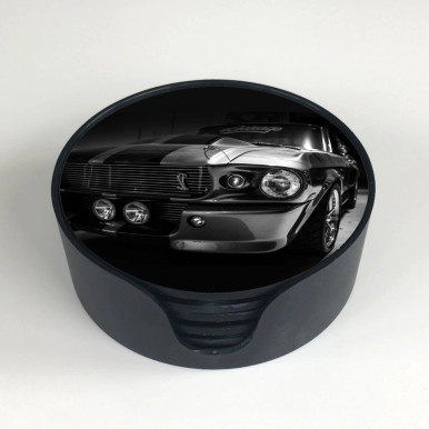 Ford Mustang "Eleanor" set of 6 glass coasters - Adore Collection