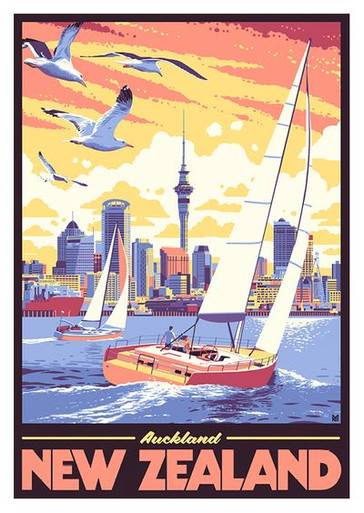 Art Postcard - Auckland - Adore Collection