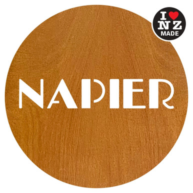 Set of 4 Napier - laser cut Rimu veneer coasters - Adore Collection