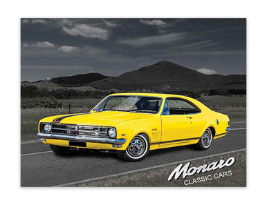 Yellow Holden Monaro - tin sign (30x40cm) - Adore Collection