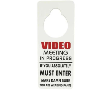 Video meeting in progress - Door handle sign - Adore Collection