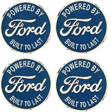 Set of four ceramic Ford coasters with cork backing - Adore Collection