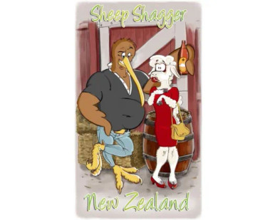 Kiwiana Sheep Shagger Souvenir Tea Towel (76cm) - Adore Collection