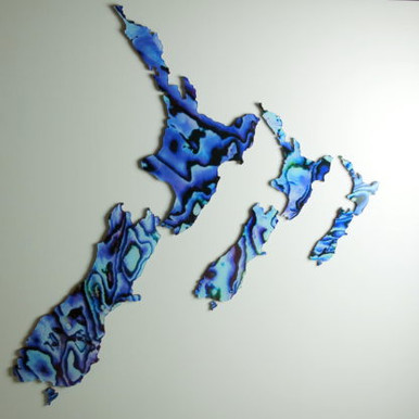 New Zealand wall maps - paua shell design - Adore Collection