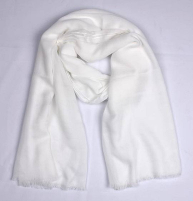 Plain White Scarf - Adore Collection