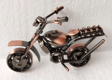Steampunk style Motorbike Copper colour ornament - Adore Collection