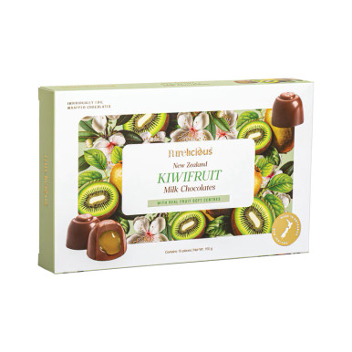 Box of soft centred NZ Kiwifruit Milk Chocolates (15pcs) - Adore Collection