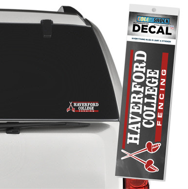 Decal Color Shock Fencing HC 7" x 2.5" - Haverford College Bookstore