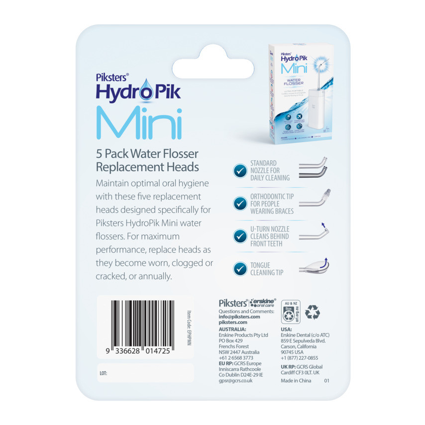 Piksters HydroPik Mini Replacement Heads 5pk - Piksters