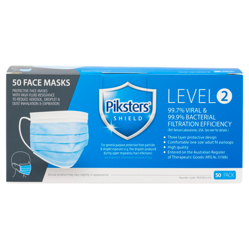Piksters Shield Level 2 Face Mask 50pk