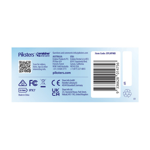 Piksters HydroPik Mini Water Flosser Black - Piksters