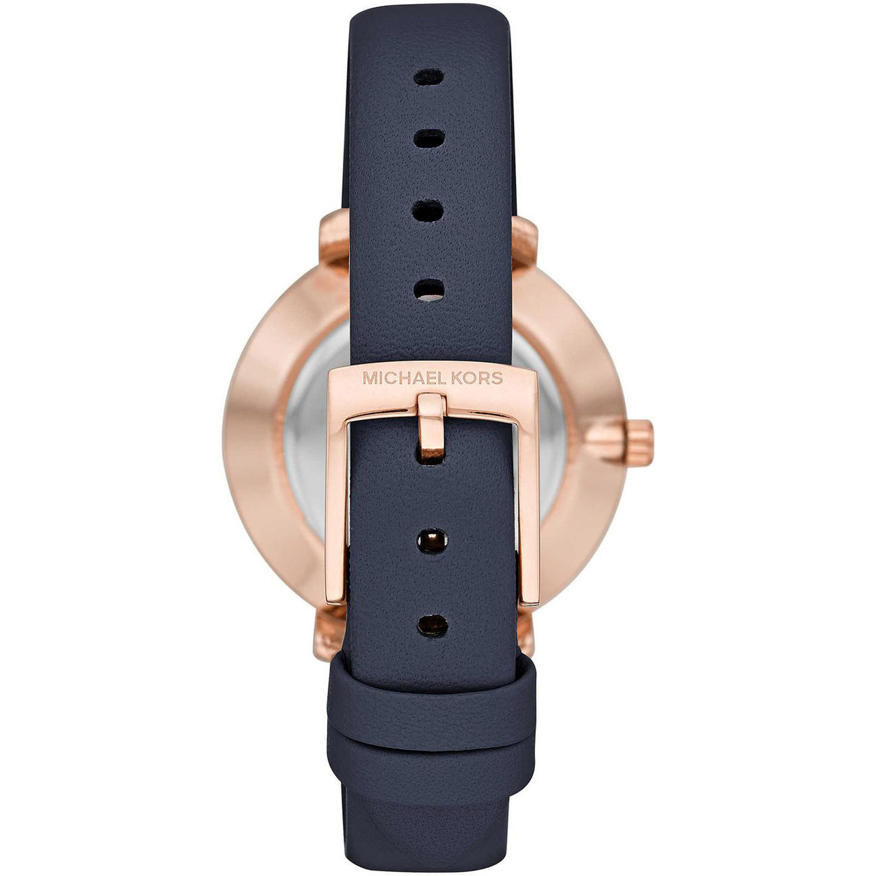 Michael Kors Rose Gold PVD Case Leather Strap Watch MK2804