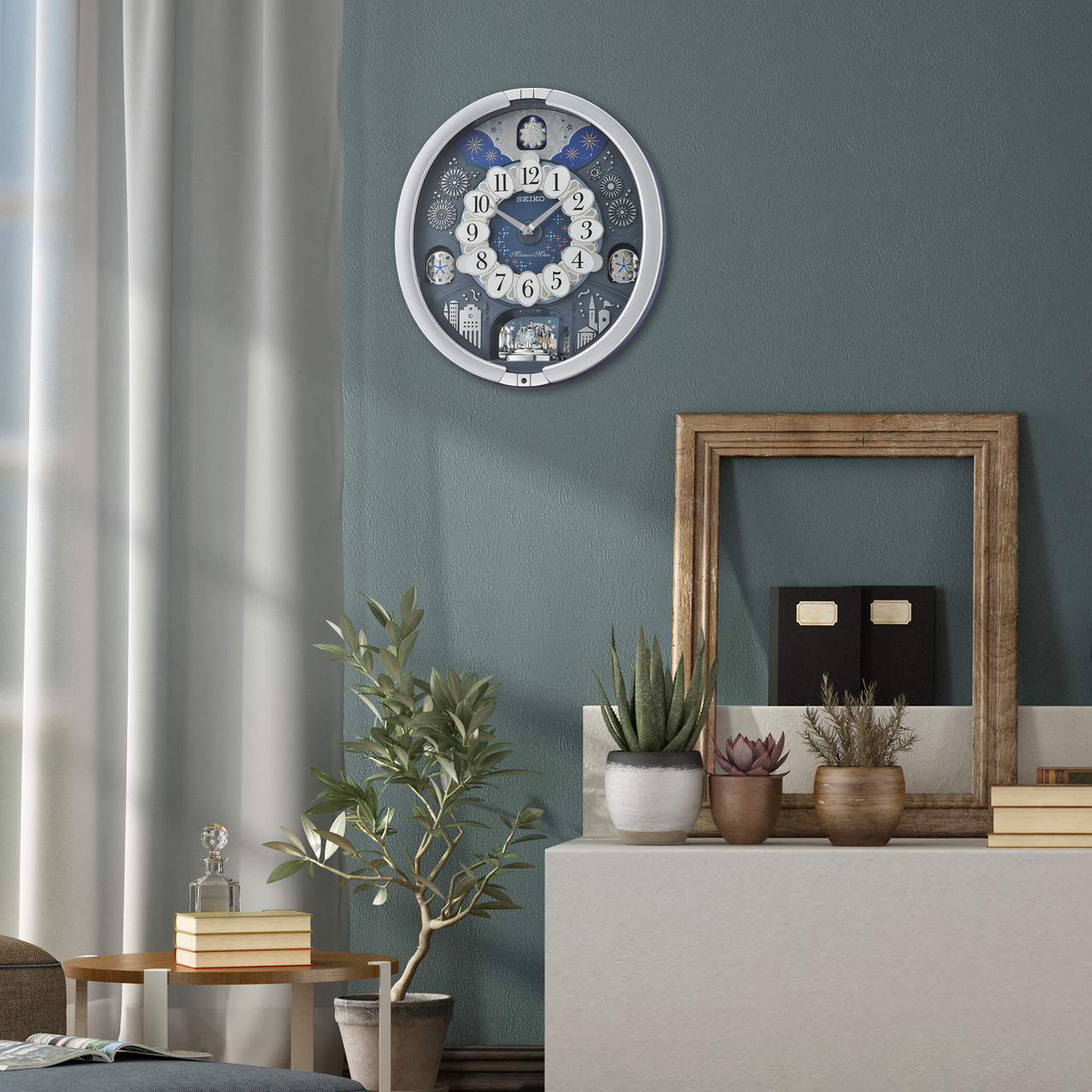 Seiko Silver Melody In Motion Clock QXM379S