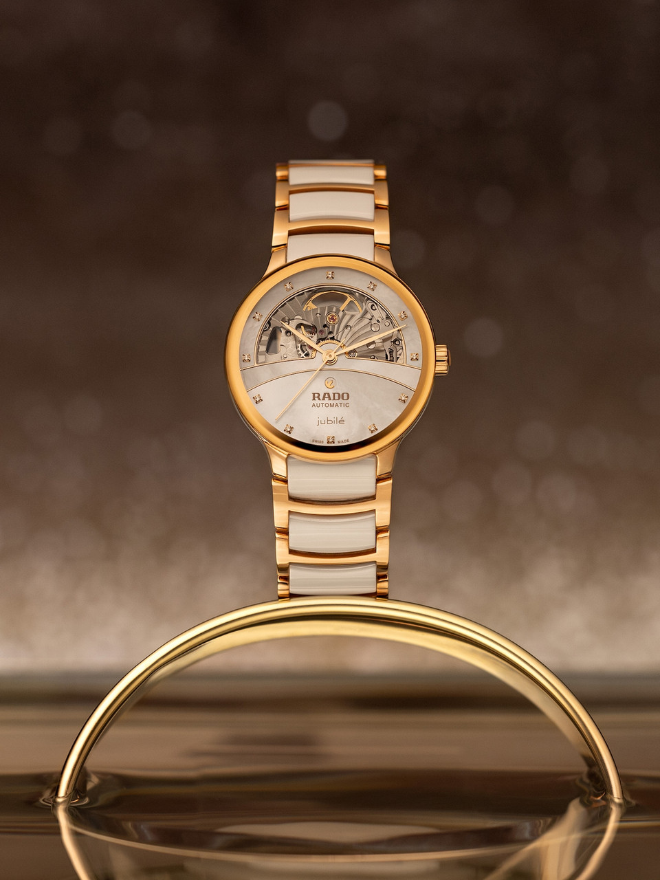 Rado Centrix Open Heart 98 Diamonds White Watch R30029932