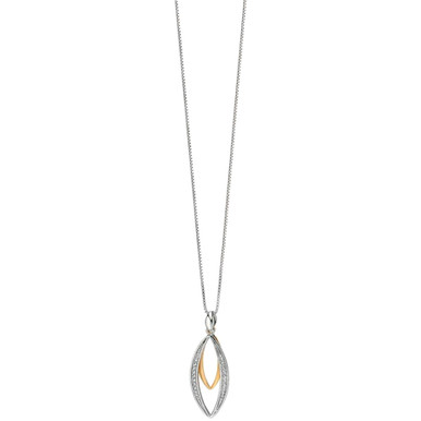 Fiorelli Silver And Gold Plated Marquise Necklace P3953C