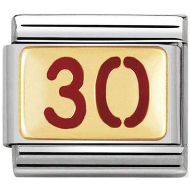 Nomination 18k Gold Number 30 Charm 030230/45
