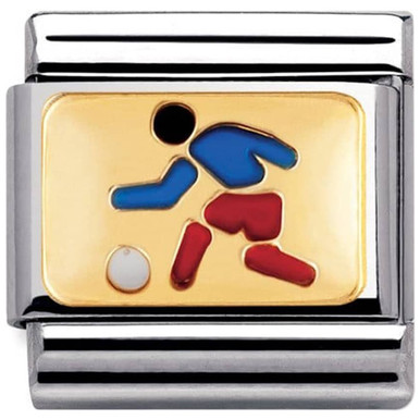 Nomination 18K Gold Football Player Charm 030203/02