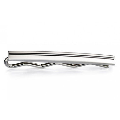 Fred Bennett Tie Clip With 2 Black Enamel Stripes Y027
