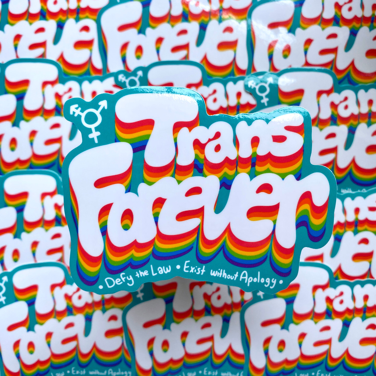Trans Forever Vinyl Sticker