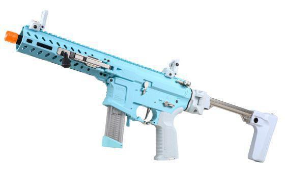 G&G FAR 9 MACARON BLUE Rapid Folding 9mm PCC AEG - Stampede Tactical