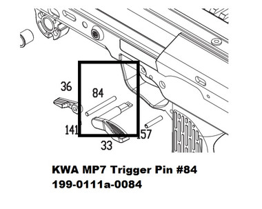 KWA MP7 Trigger Pin #84 199-0111a-0084 - Stampede Tactical