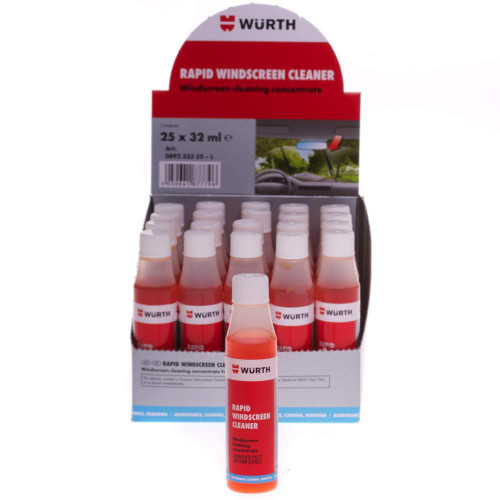 Buy Online- Box of 25 - Wurth Rapid Screenwash Cleaner-32ml bottles ...