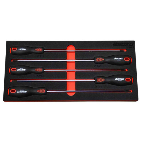 BOXO 5Pc XL Torx Screwdriver Set / Part No. BX439-R