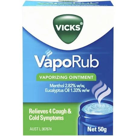 Vicks VapoRub Ointment Decongestant Chest Rub 50g