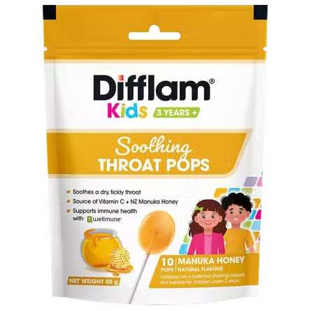 Difflam Kids Throat Pops: Manuka Honey | SuperPharmacyPlus