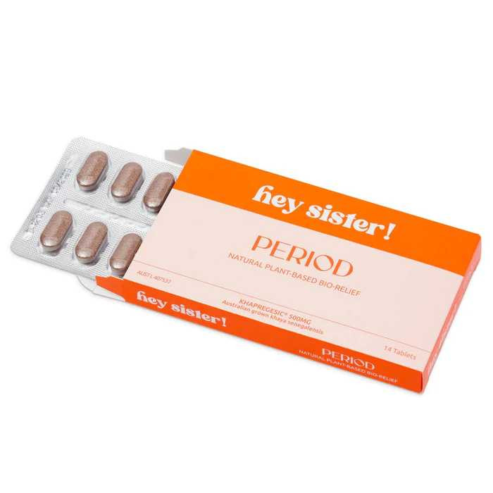 Hey Sister! Period Pain Relief 14 Tablets: Organic & Vegan
