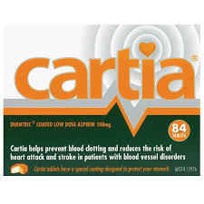 Cartia 100mg Aspirin 84 coated Tablets - SuperPharmacy Plus