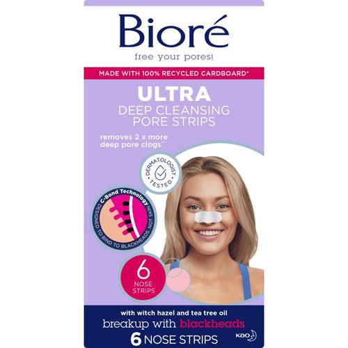 Biore Ultra Deep Cleansing Pore Nose Strips | 6 Pack
