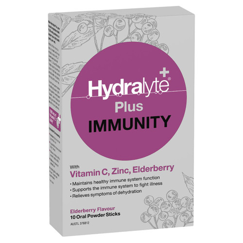 Hydralyte Plus Immunity Oral Powder Sticks | 10 Pack