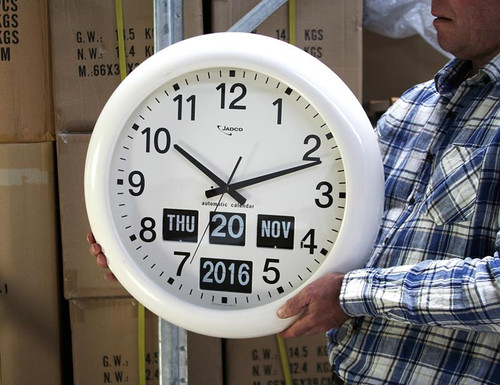 Analogue Clock With Calendar 47cm