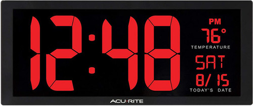 Digital Clock Large with Temperature AcuRite