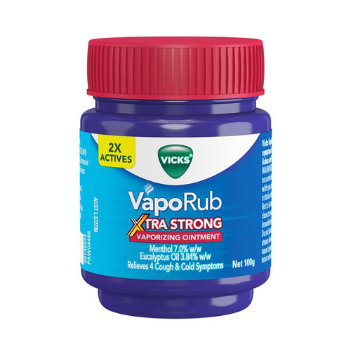 Vicks Vapo Rub Xtra Strong Rub 100g | Cold and Flu