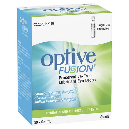 Optive Fusion Lubricant Eye Drops | 0.4ml x 30