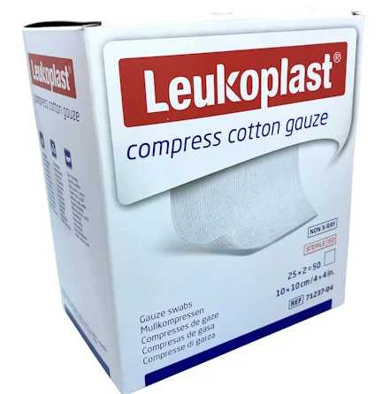 Leukoplast Compress Cotton Gauze Sterile 10x10cm 50s | Wound