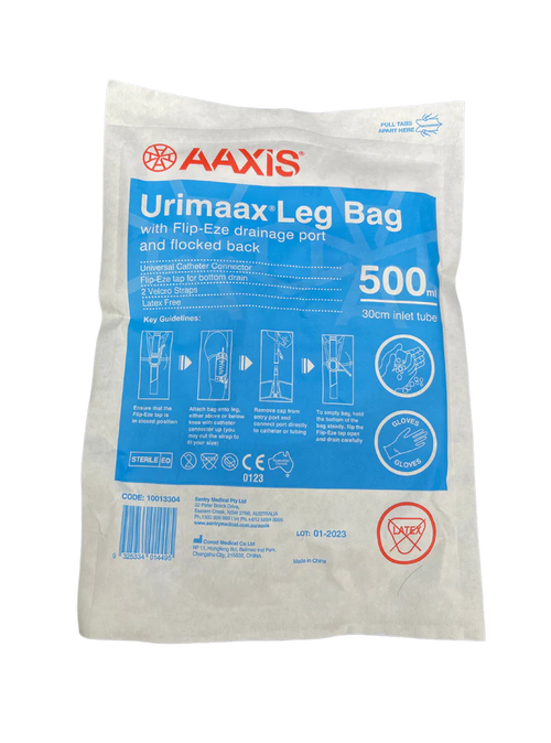 Buy Now: Aaxis Leg Bag Urimaax with Straps 500ml (30cm Tube)