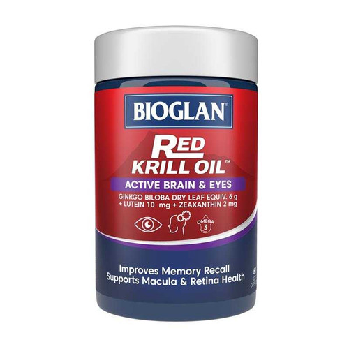Bioglan Red Krill Oil Active Brain & Eyes 60 Caps | Omega-3