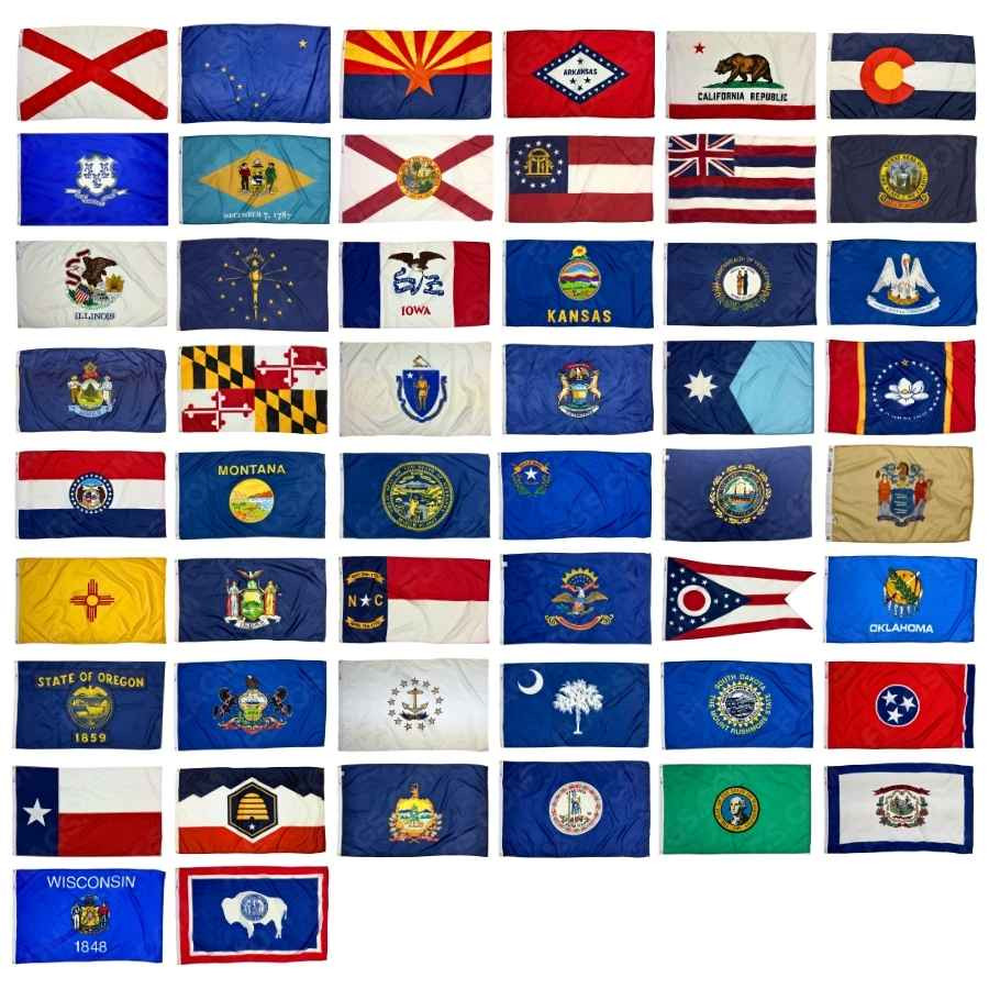 American-Made 50 State Flag Sets - Shop All State Flags