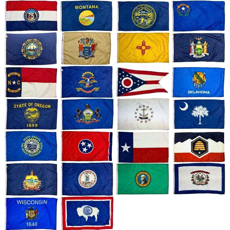 50 States Flag Set - All State Flags - All 50 State Flags