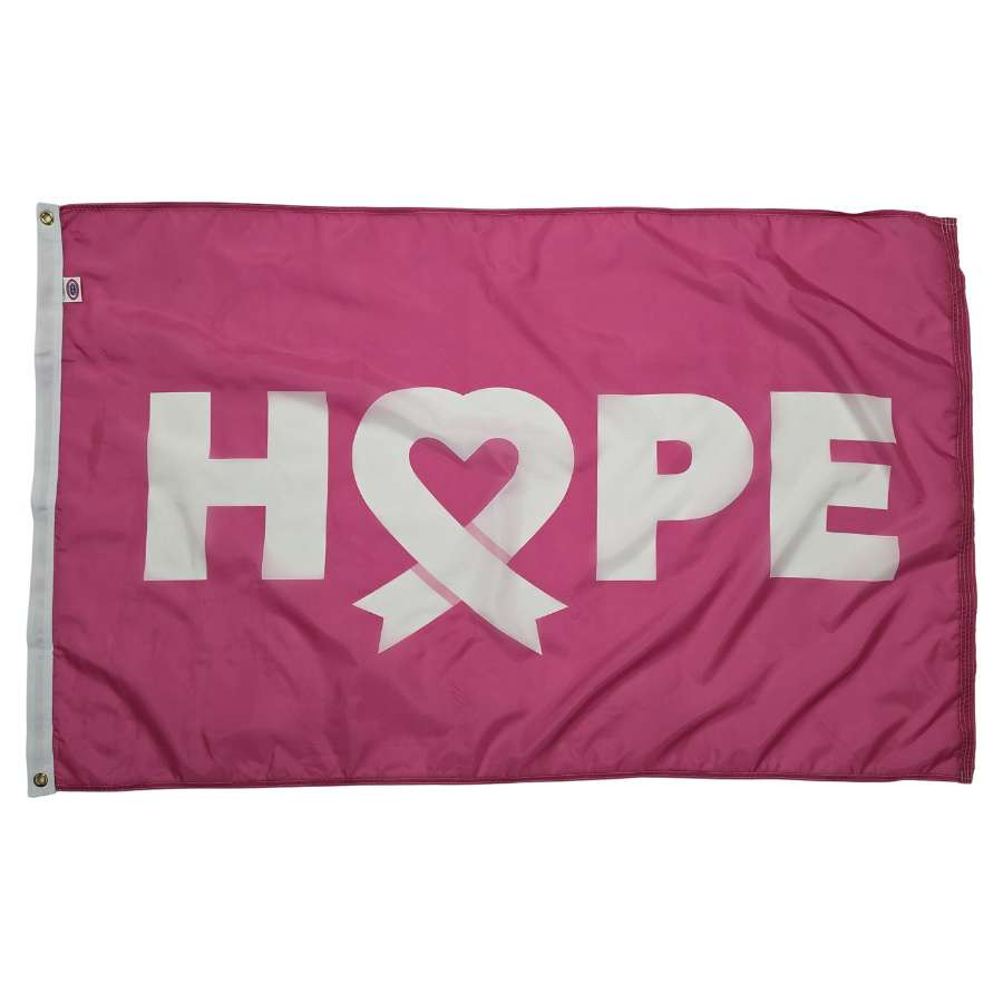 Breast Cancer Awareness Flags - Pink Ribbon Flags