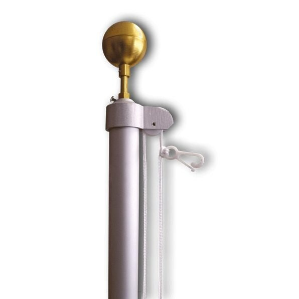 10 Foot Aluminum Flagpole - Sectional Flagpoles - Flags.com